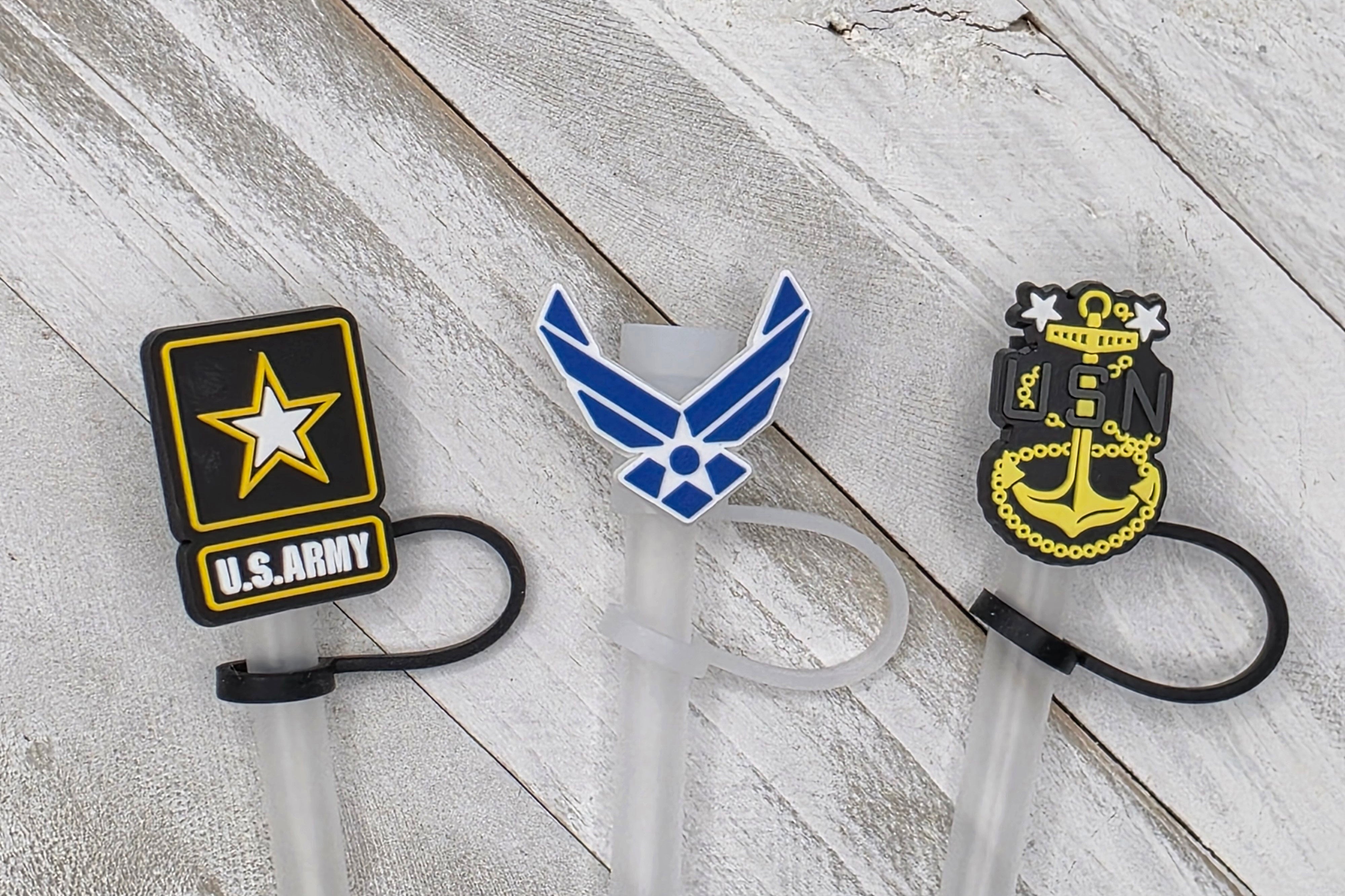 Straw Toppers - U.S. Army, Air Force, Navy – SOLelia Artisan Creations